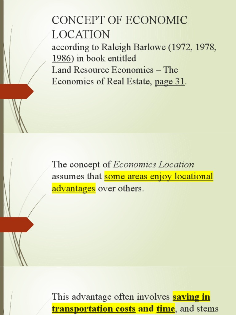 1.4-concept of economic location-barlowe.pptx | PDF