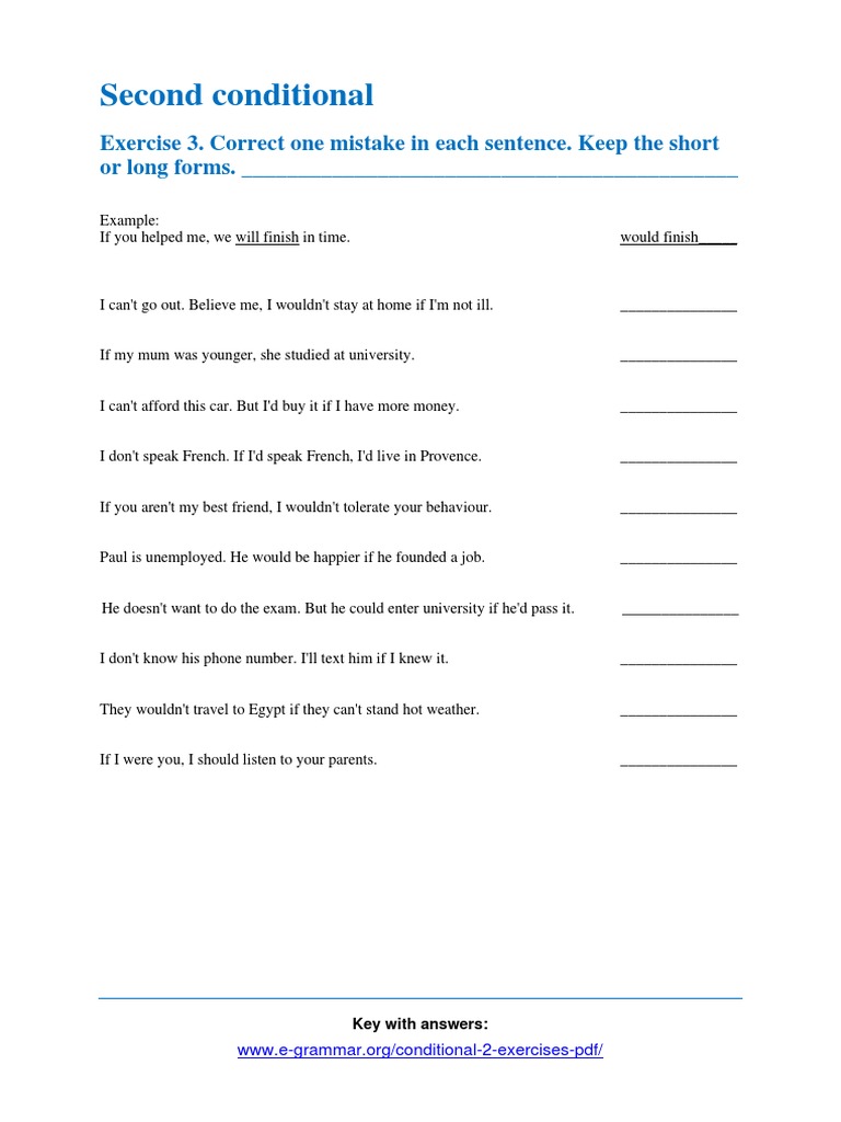 Second Conditional Exercise 3 | PDF | Self-Improvement
