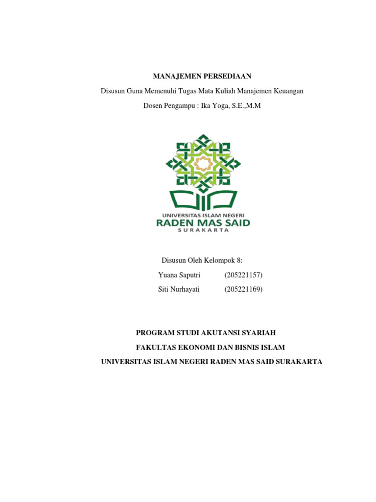 Manajemen Persediaan: Konsep & Fungsi | PDF