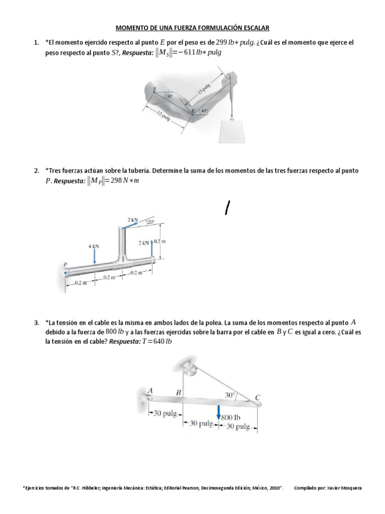 Momentos de Fuerza en Estática | PDF