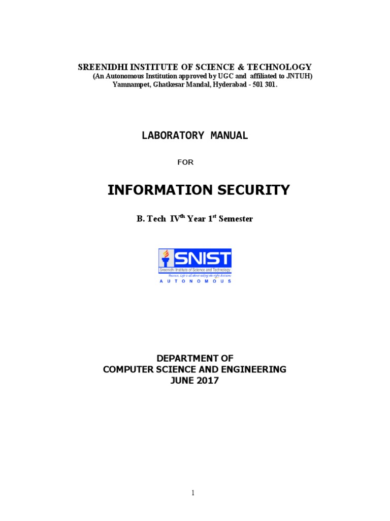 Information Security Lab Mannual | PDF