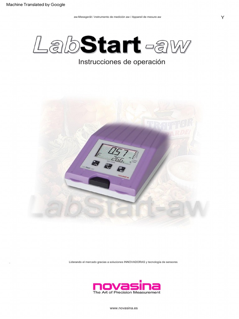 Manual Medidor Actividad de Agua | PDF | Medición | Calibración