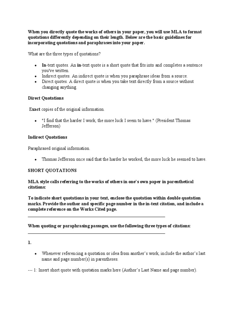 Works by Others in Your Essay Edit 1 | PDF | Citation