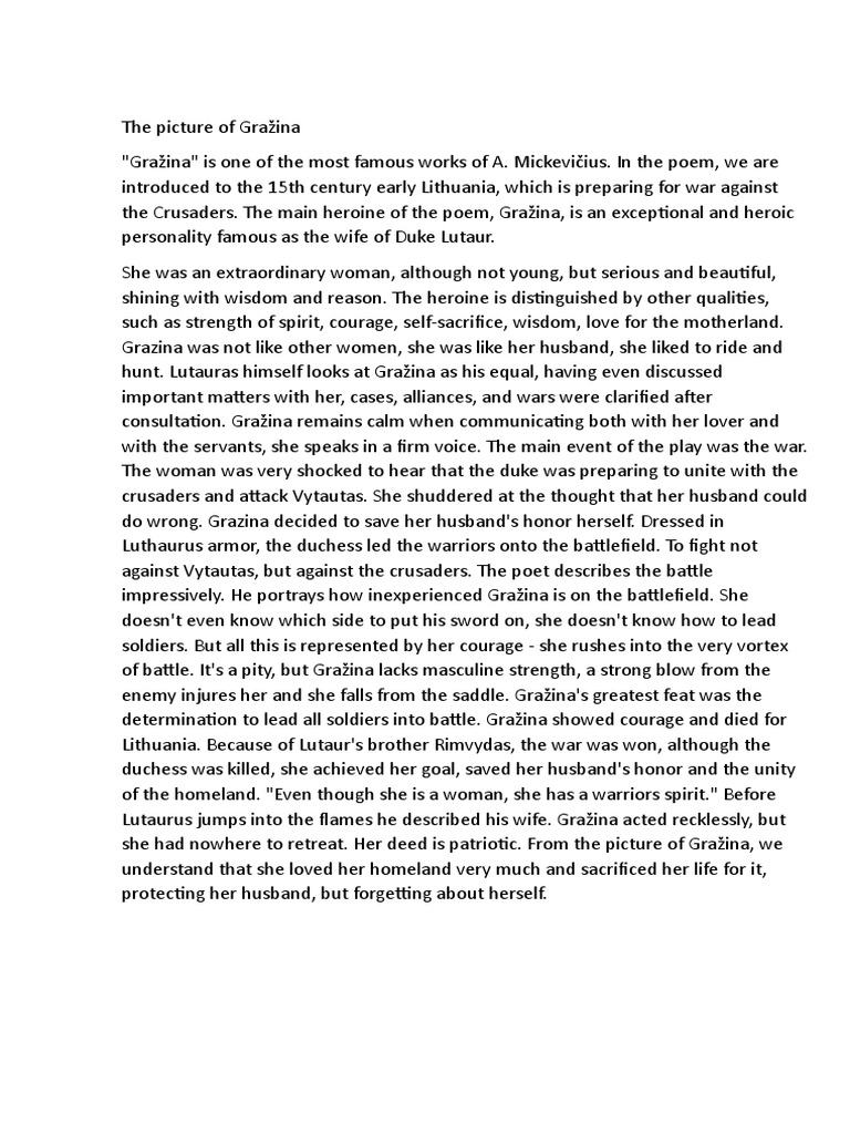 The picture of Grazina .docx | PDF