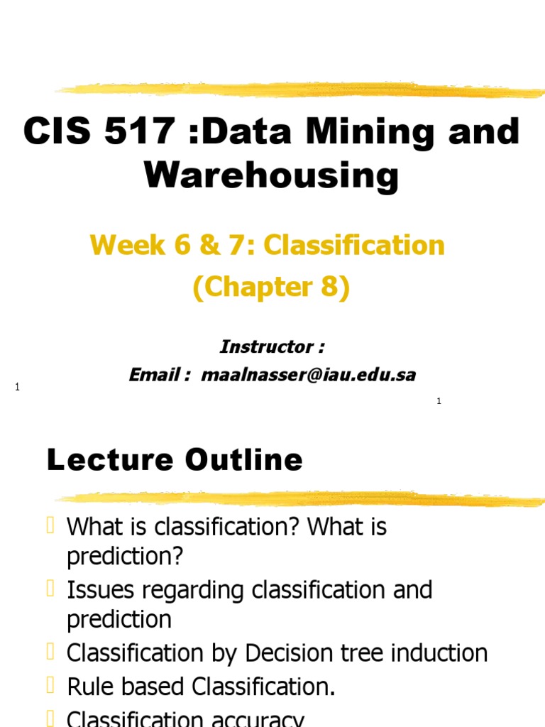 Week 6 - 7 - Classification | Download Free PDF | Cross Validation (Statistics) | Statistical ...