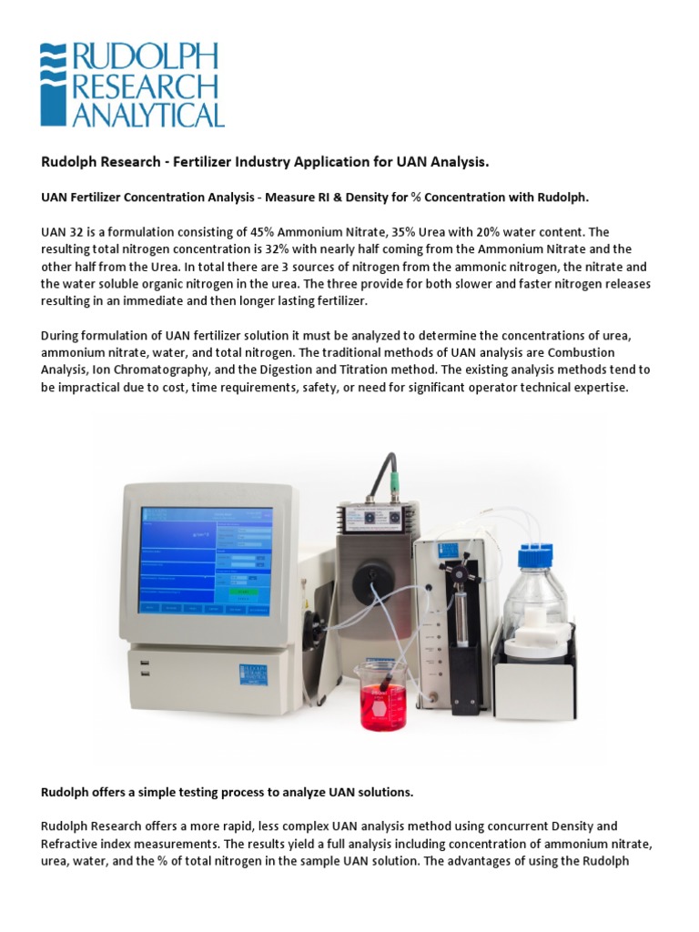 UAN Fertilizer White Paper PDF | PDF | Urea | Fertilizer