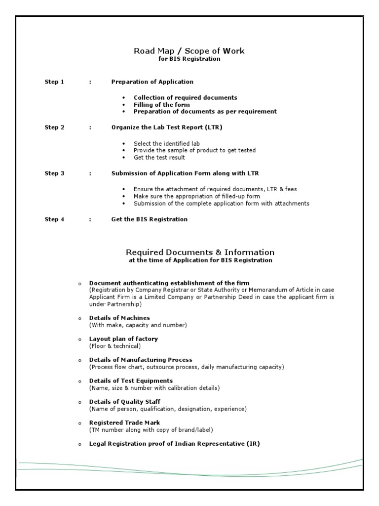 Roadmap for BIS product certification.pdf | PDF | Trademark | Brand