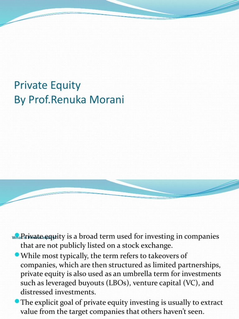 Understanding Private Equity Basics | PDF | Finance & Money Management