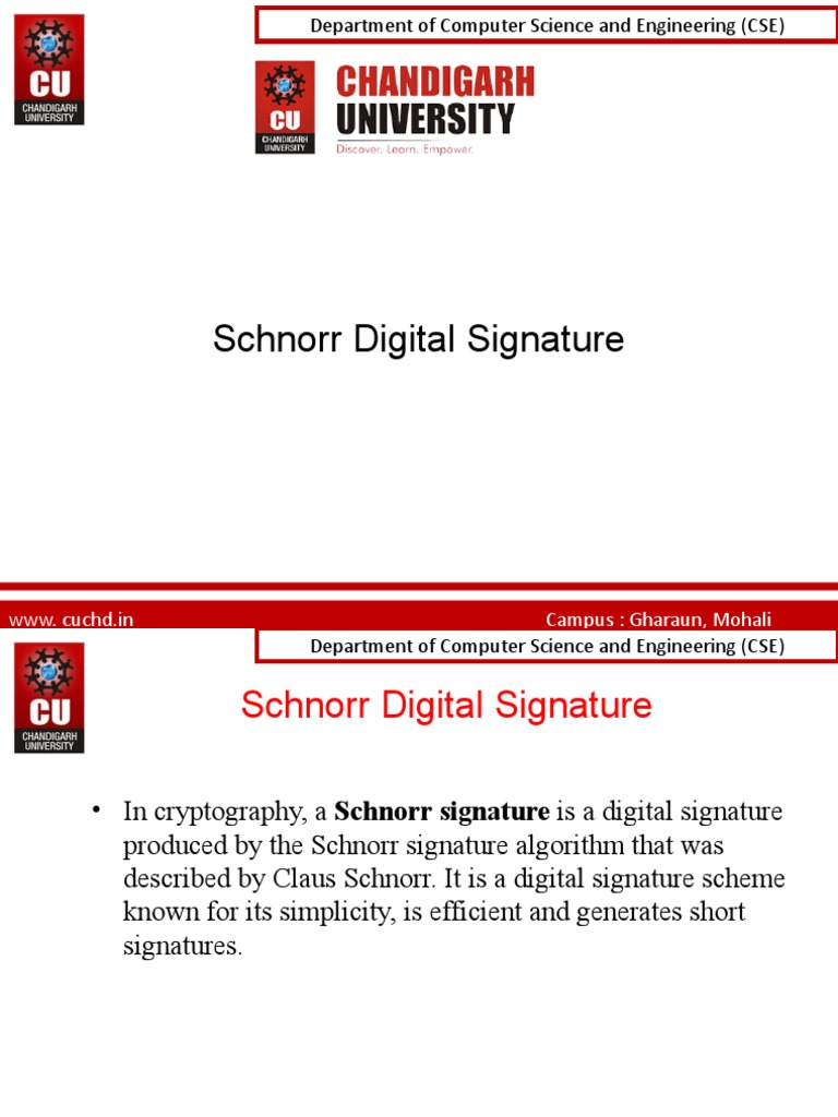 L-2.12 Schnorr | PDF | Public Key Cryptography | Espionage Techniques L-2.12 Schnorr | PDF | Public Key Cryptography | Espionage Techniques