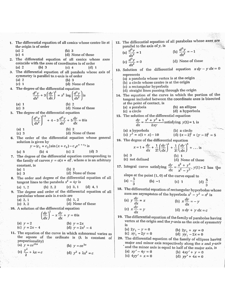 Differential Equation PDF | PDF