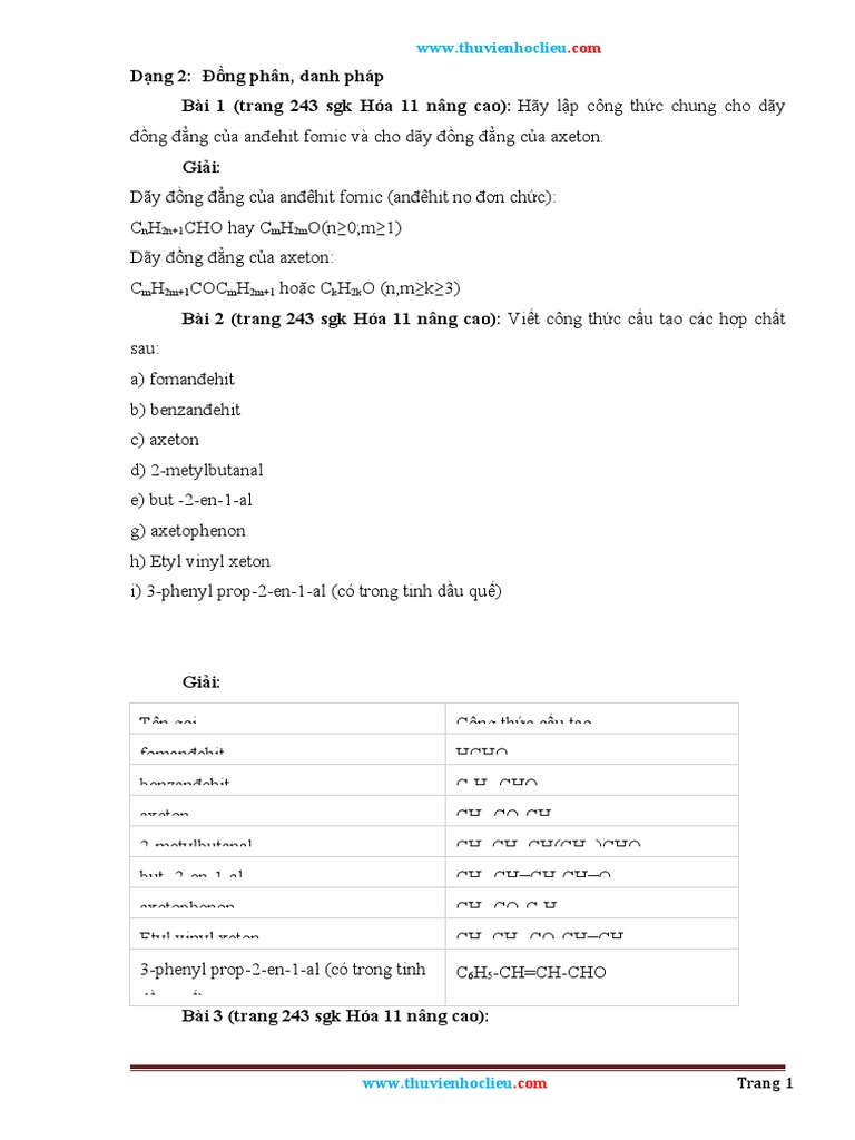 Phan-loai-va-phuong-phap-giai-bai-tap-chuong-andehit-xeton-axit-cacboxylic-lop-11-THPH | PDF