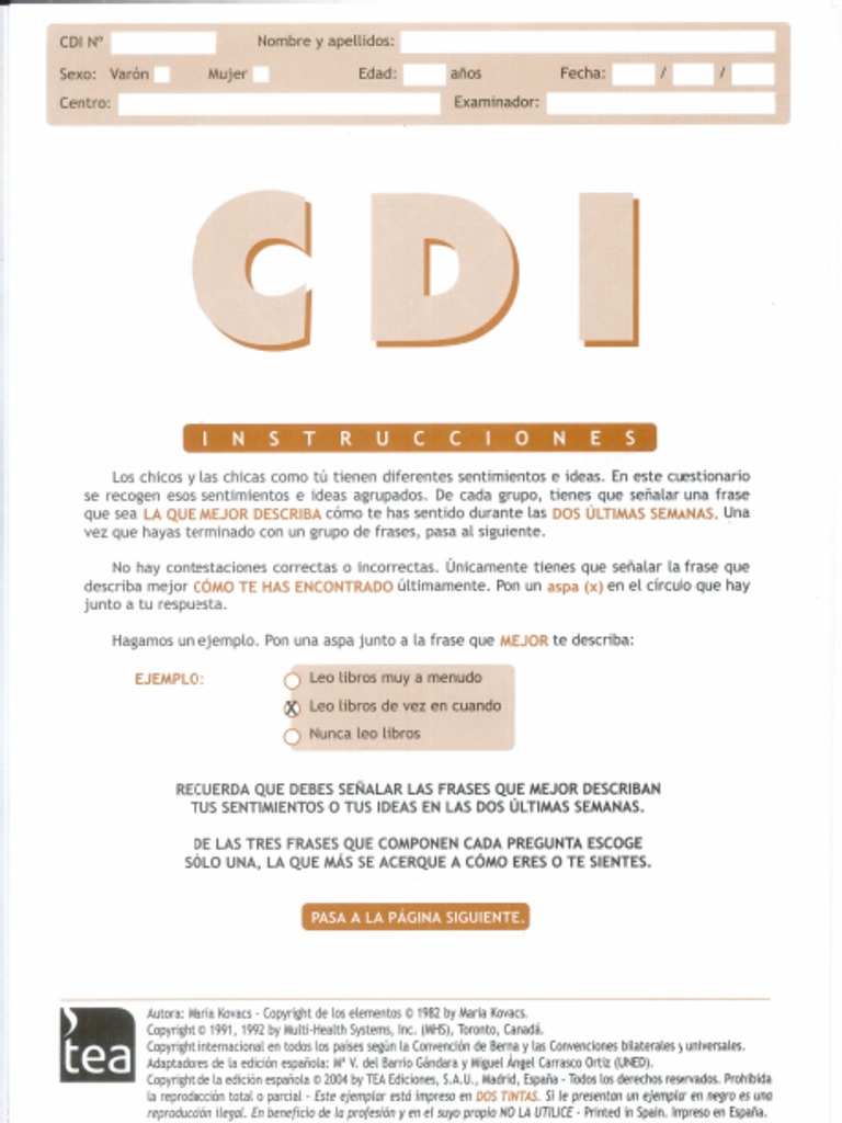 CDI Prueba PDF | PDF