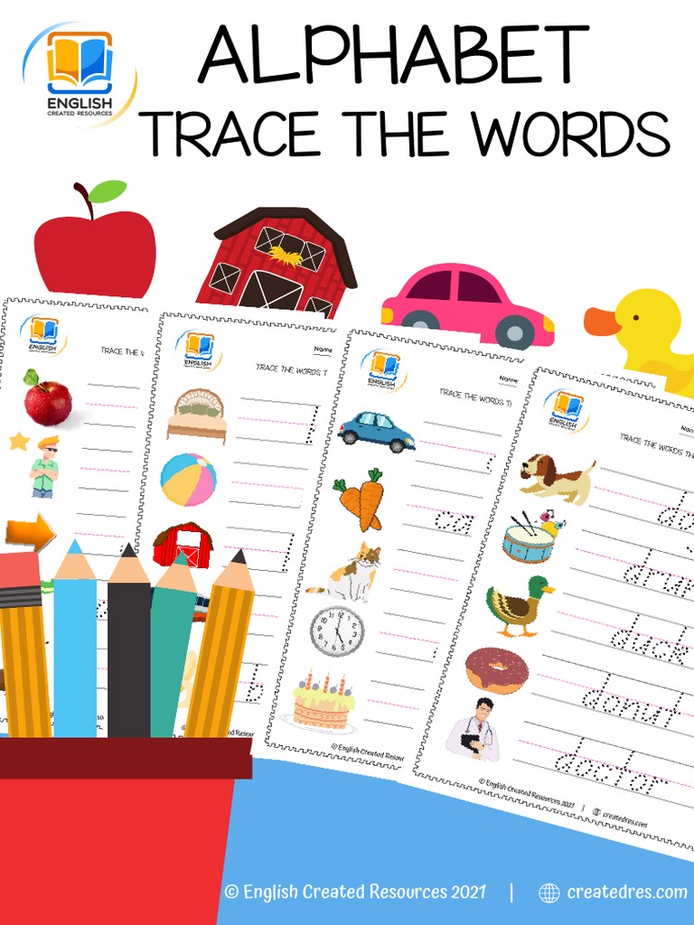 Alphabet Tracing Worksheets Copyright 2022 English Created Resources ...