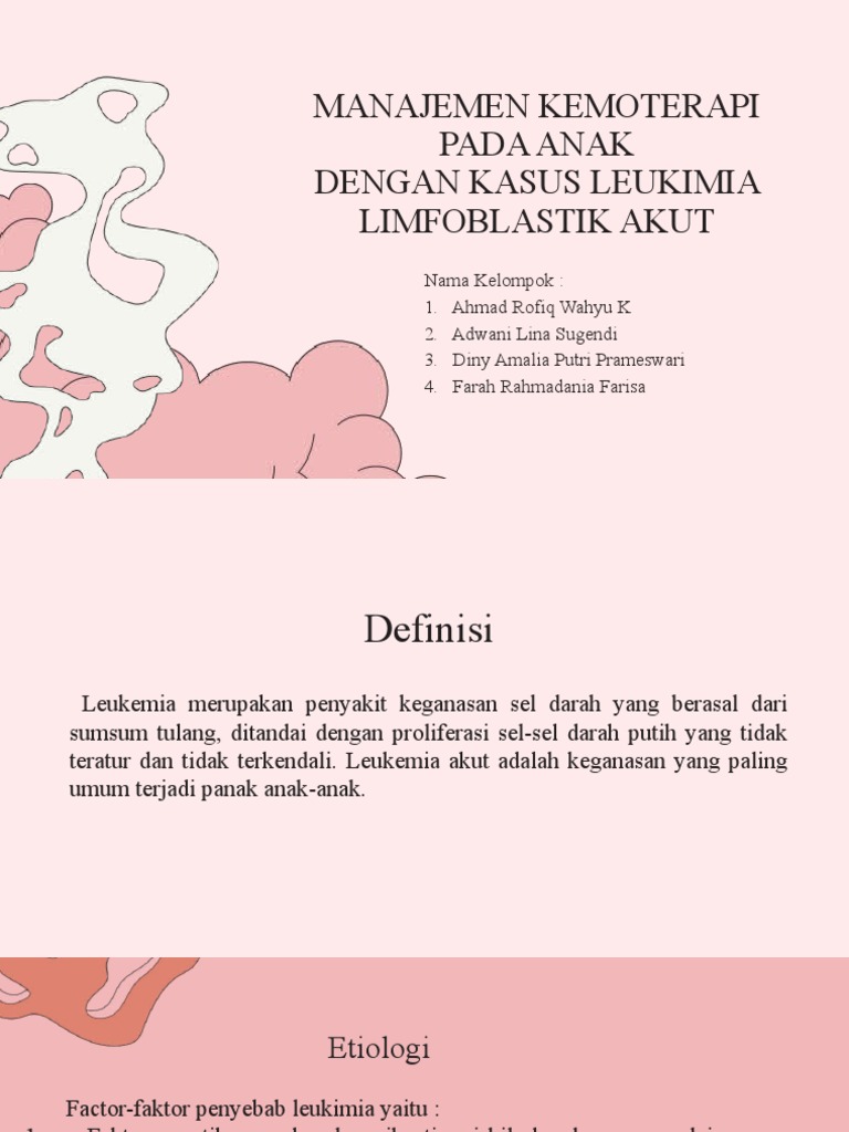 Manajemen Kemoterapi Anak Leukemia | PDF