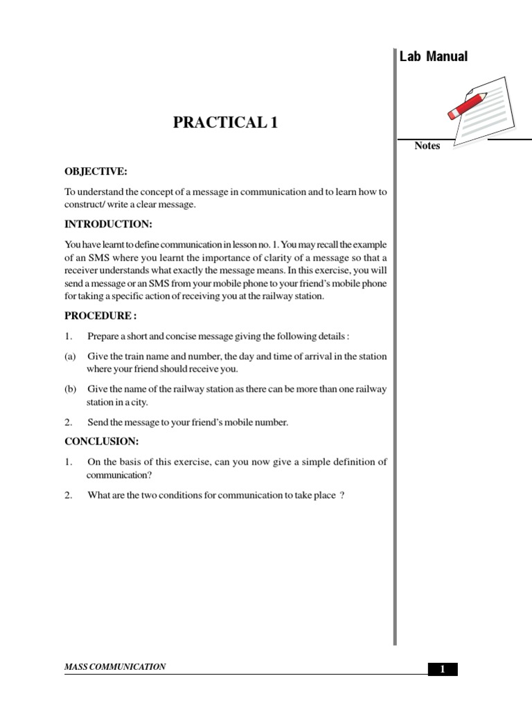 Mass Communication Lab Manual Exercises | PDF | Career & Growth ...