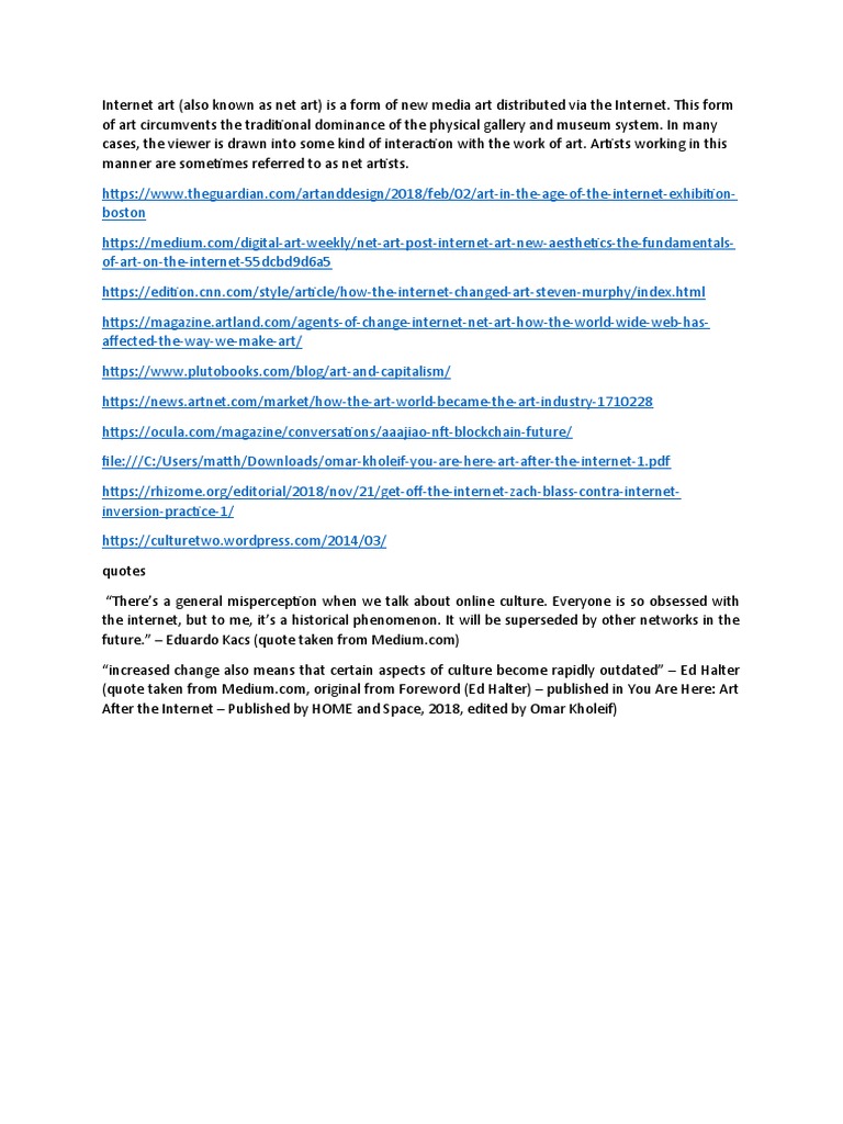 Internet Art | PDF | Lifestyle