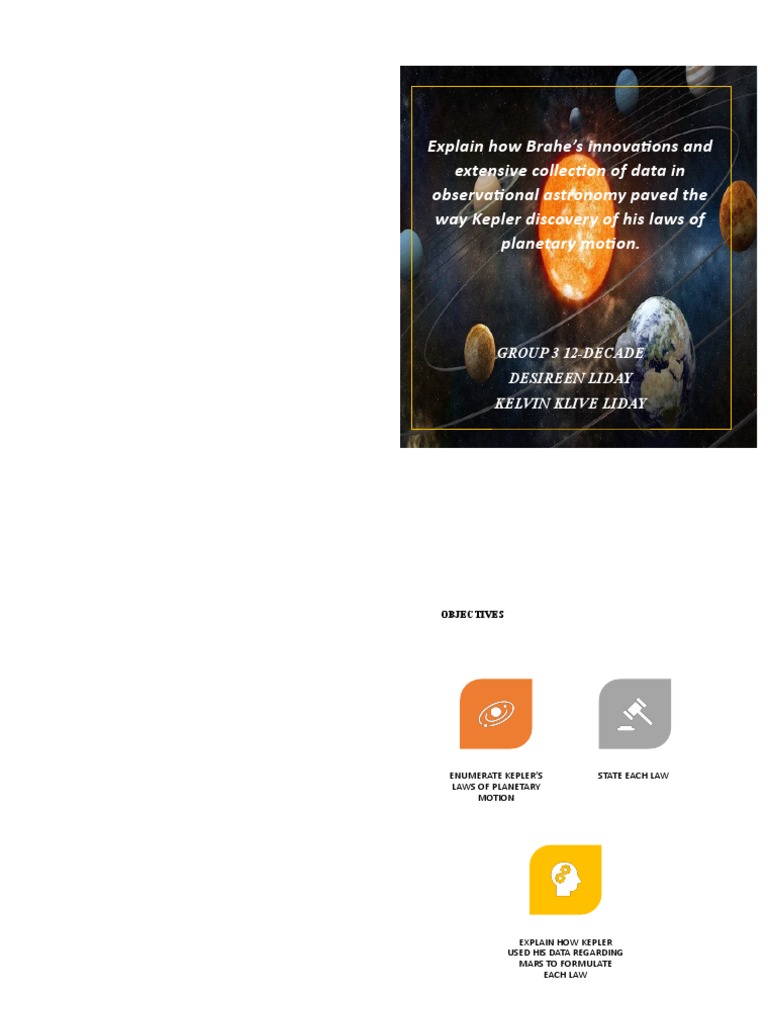 DESIREENLIDAYSCIENCE | PDF | Johannes Kepler | Tycho Brahe