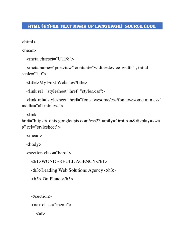 Web Page Source Code PDF | PDF