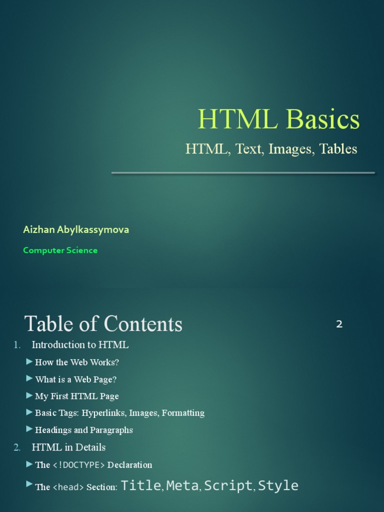 Introduction - To - HTML | PDF
