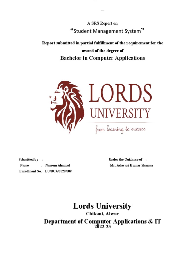 Student Management System Srs | PDF | World Wide Web | Internet & Web