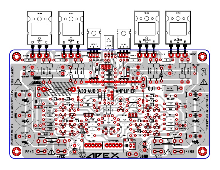 A33 APEX AMPLIFIER PCB TOP ALL.pdf | PDF