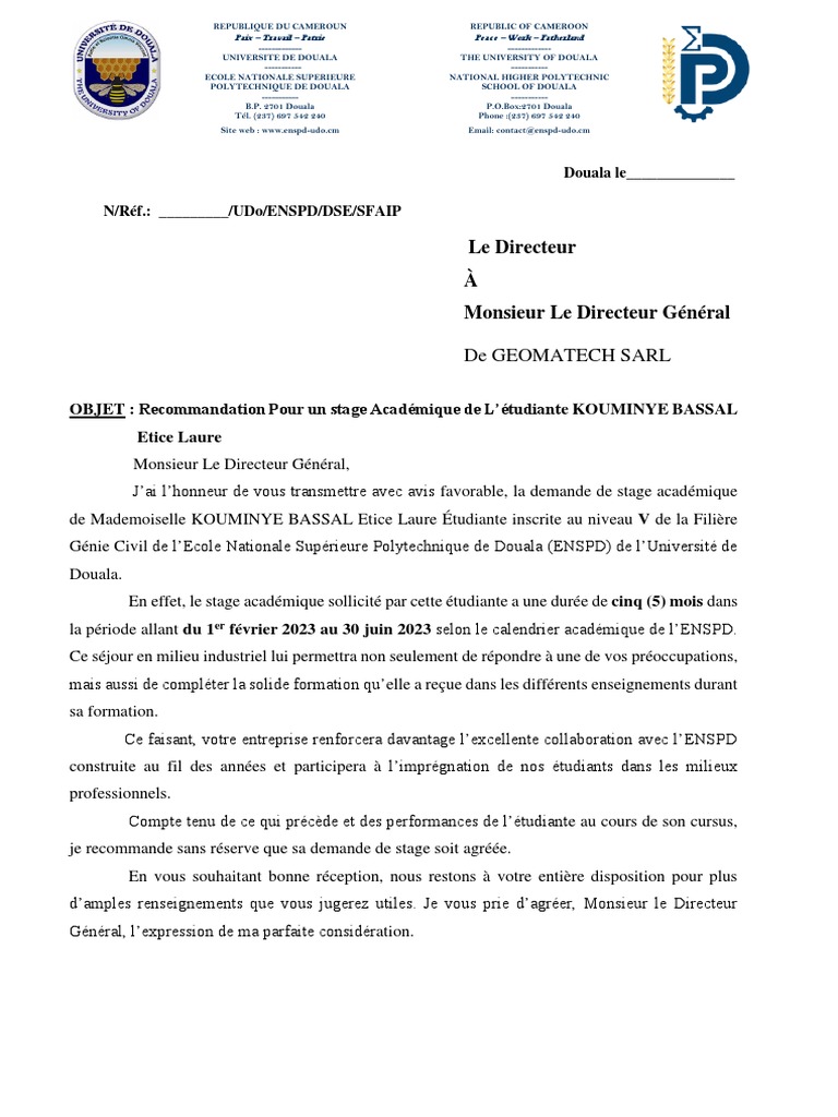 Lettre Geomatech Etice | PDF