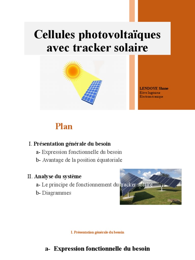 Cellules Photovoltaïques Avec Traqueur Solaire | PDF | Soleil | Énergie solaire photovoltaïque