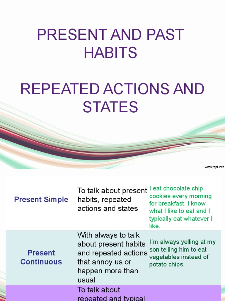 Present and Past Habits Guide | PDF | Syntax | Linguistic Typology