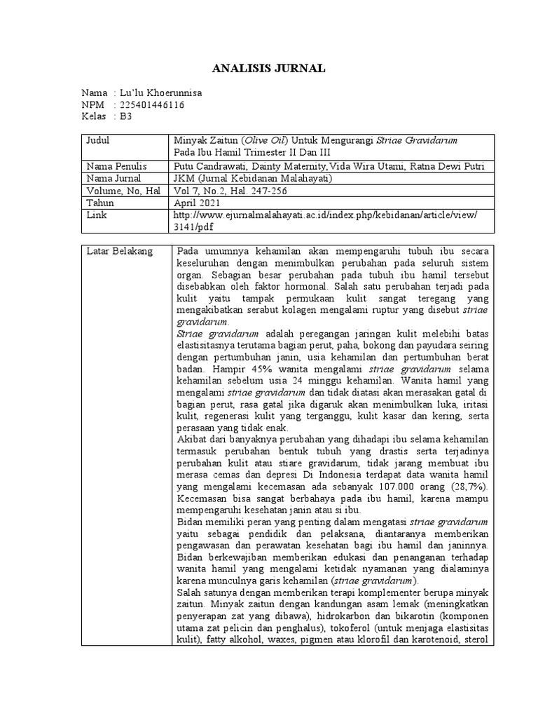 Analisis Jurnal Komplementer | PDF | Kesehatan Holistik | Sains & Matematika