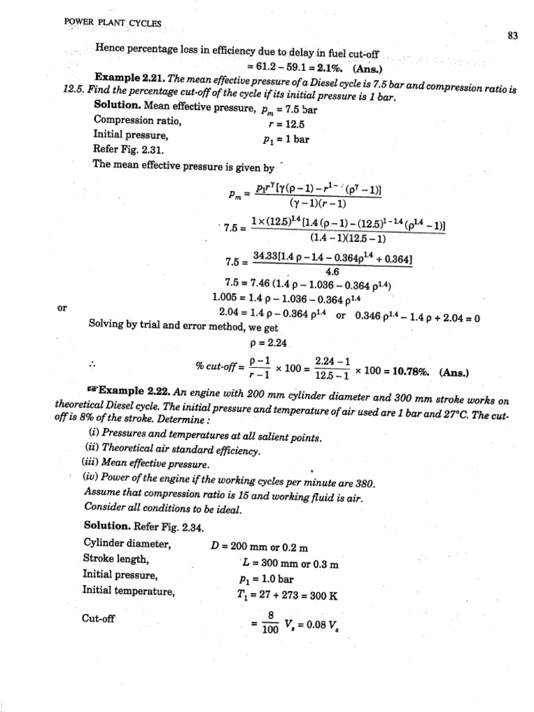 PPE UNIT II Diesel Dual Cycle Problems PDF | PDF