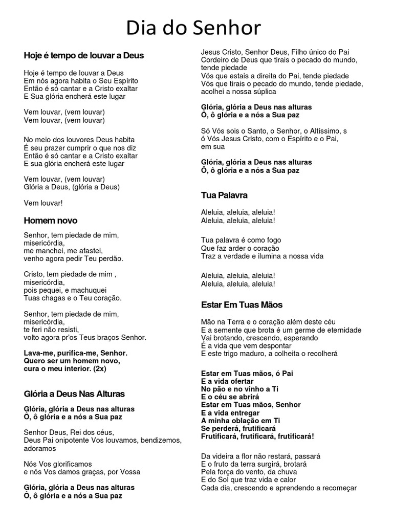 Hoje É Tempo de Louvar A Deus PDF | PDF