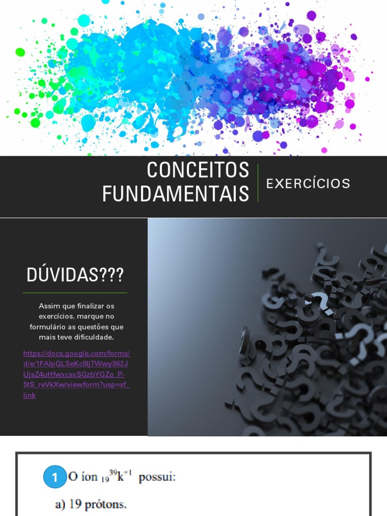 Exercícios - Conceitos Fundamentais PDF | PDF
