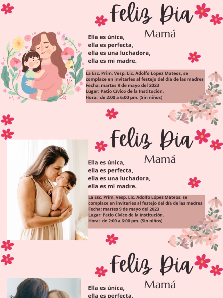 Invitación al Festejo del Día de las Madres | PDF | Ciencias sociales