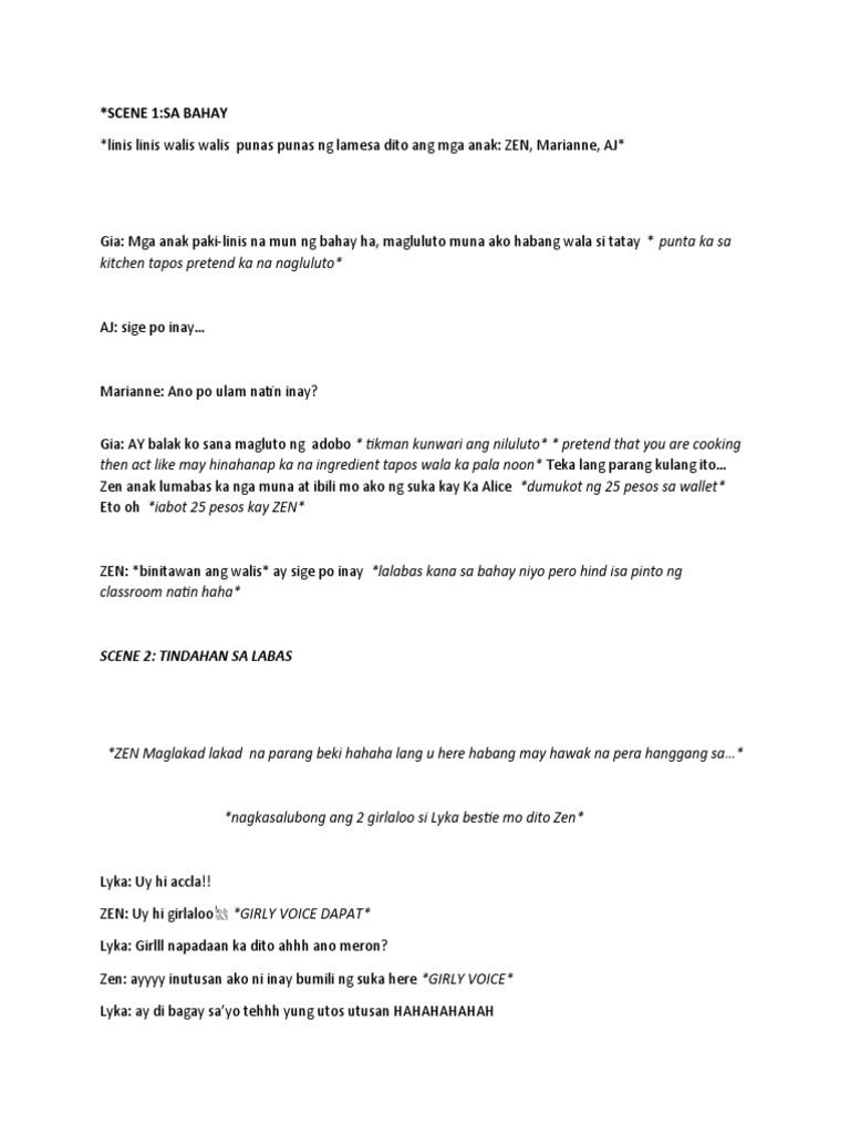 Filipino Roleplay Group 1 Balbal | PDF