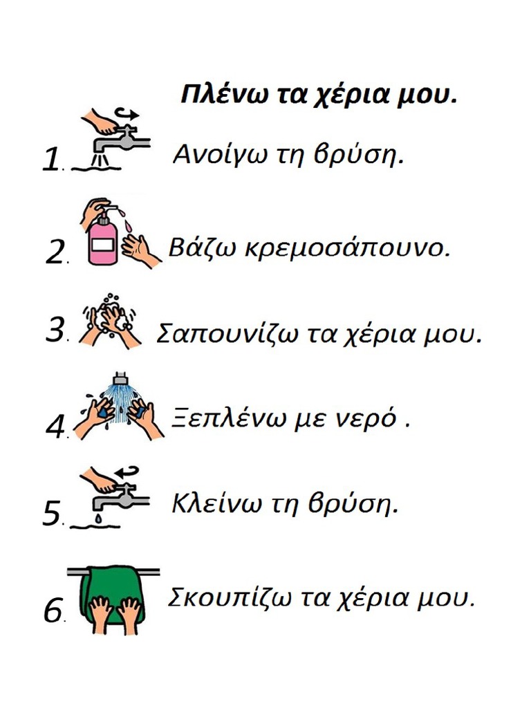 Πλένω τα χέρια μου PDF | PDF