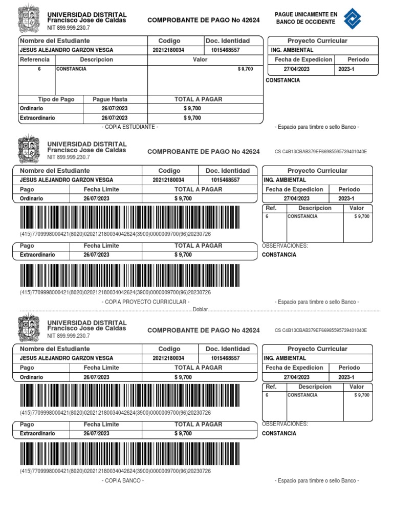 recibo de matricula.pdf | PDF