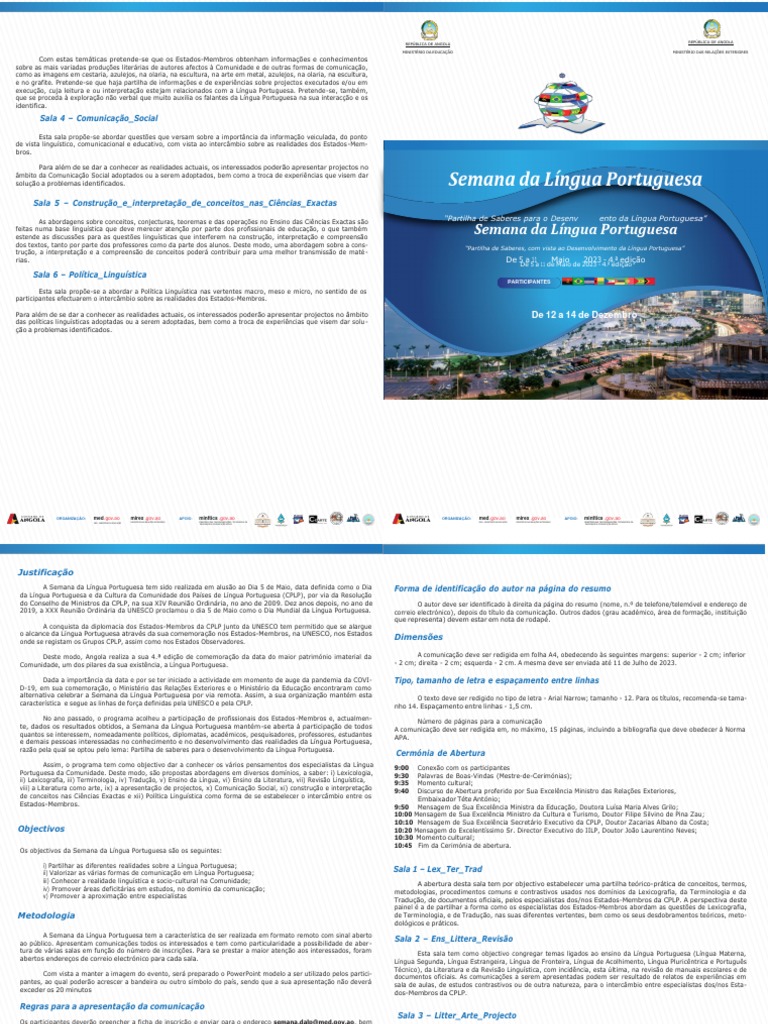 Programa Semana Lingua Portuguesa - 1866192475643f0bcf2da79 PDF | PDF