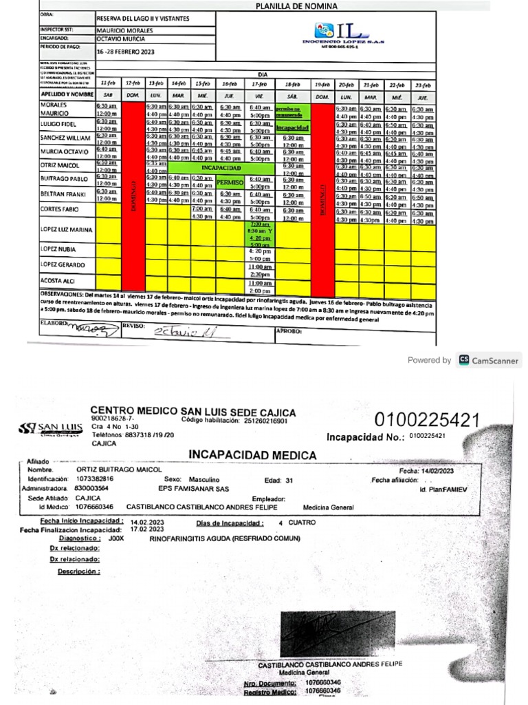 1planillas De Nomina Periodo 16 Al 28 Febrero 2023 Pdf Pdf