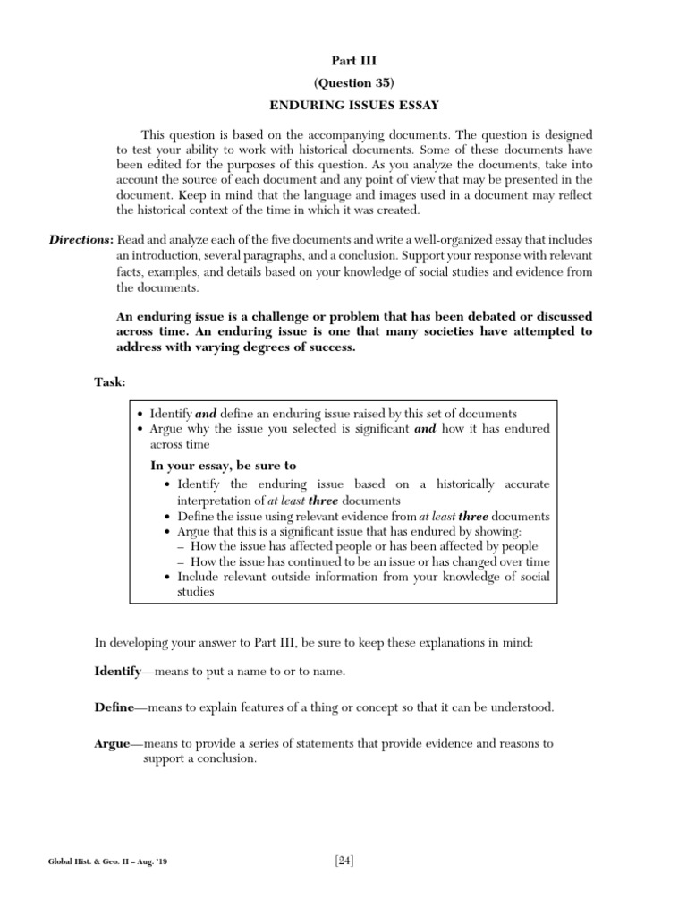 Enduring Issues Practice | PDF