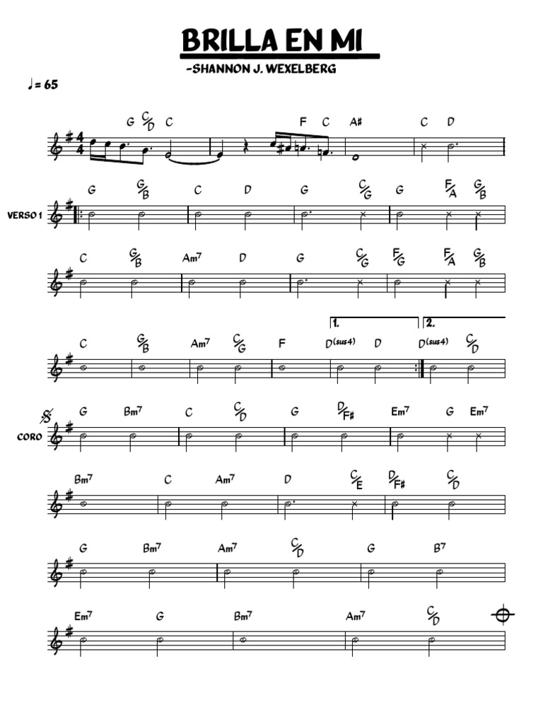 BRILLA EN MI-G - Partitura Completa PDF | PDF