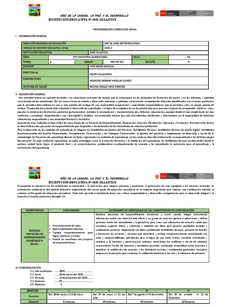 Ind - Alimentaria 3ro Secplan Anual Ept | PDF