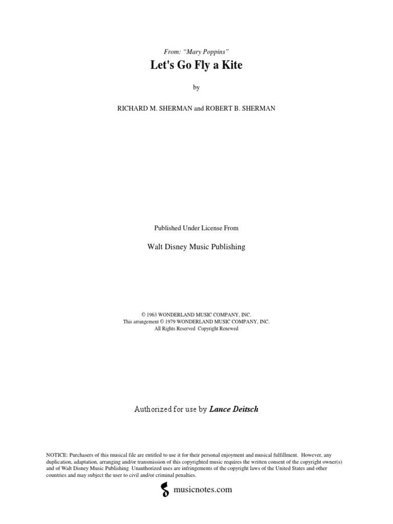 Lets Go Fly A Kite - C Major PDF | PDF | Business Law | Civil Law ...