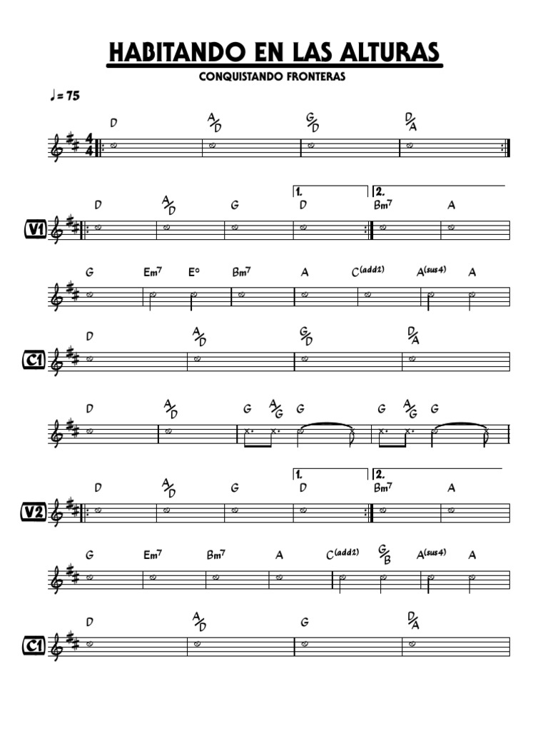 HABITANDO EN LAS ALTURAS - Partitura Completa PDF | PDF