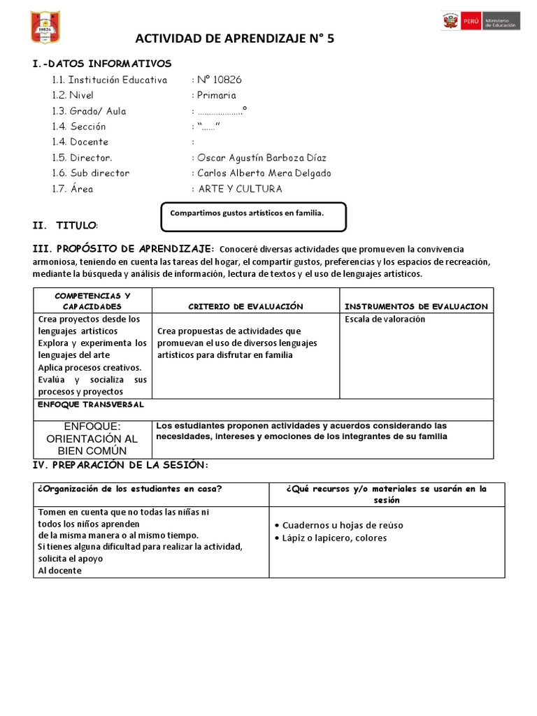 Actividad N 5 Arte y Cultura | PDF