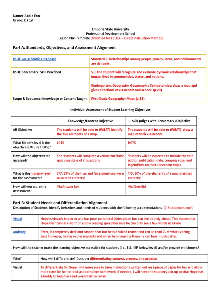 Social Studies Di Mapping Lesson Plan | PDF