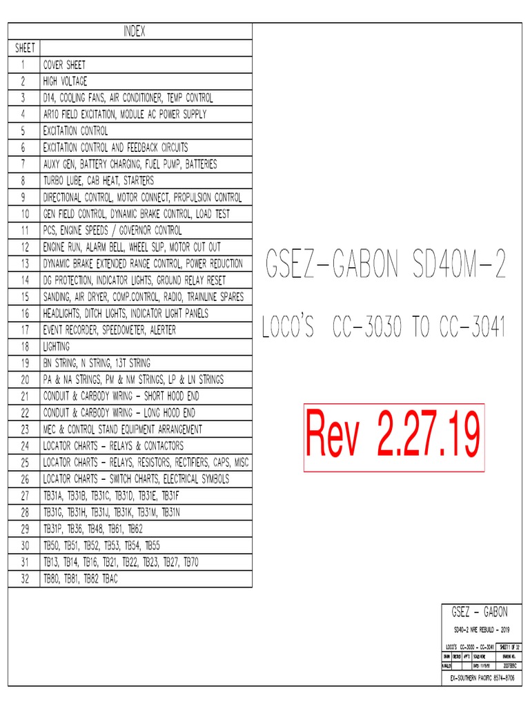 Sd40-2 Schematic.pdf | PDF