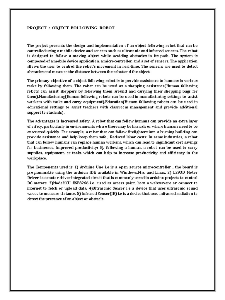 Abstract of Final Year Project PDF | PDF