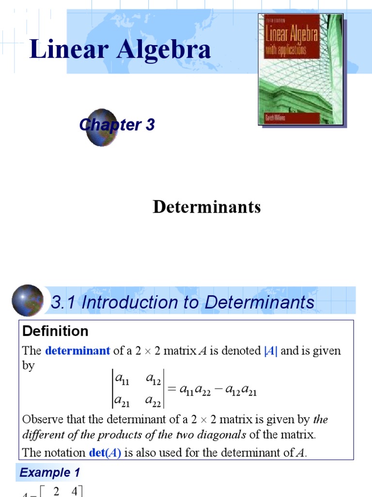 Mat 223 - Ch3-Determinants | PDF | Mathematical Physics | Functions And Mappings