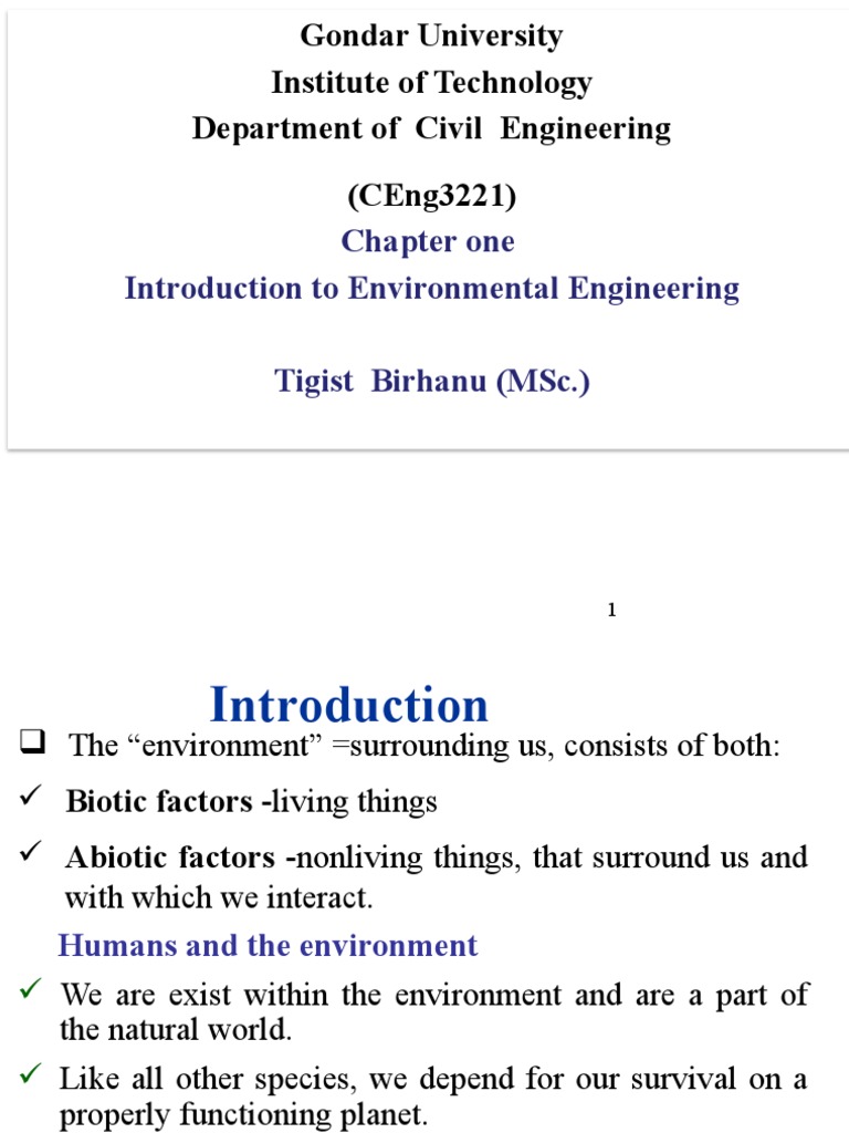 Chapter - 1 EIA | Download Free PDF | National Environmental Policy Act ...