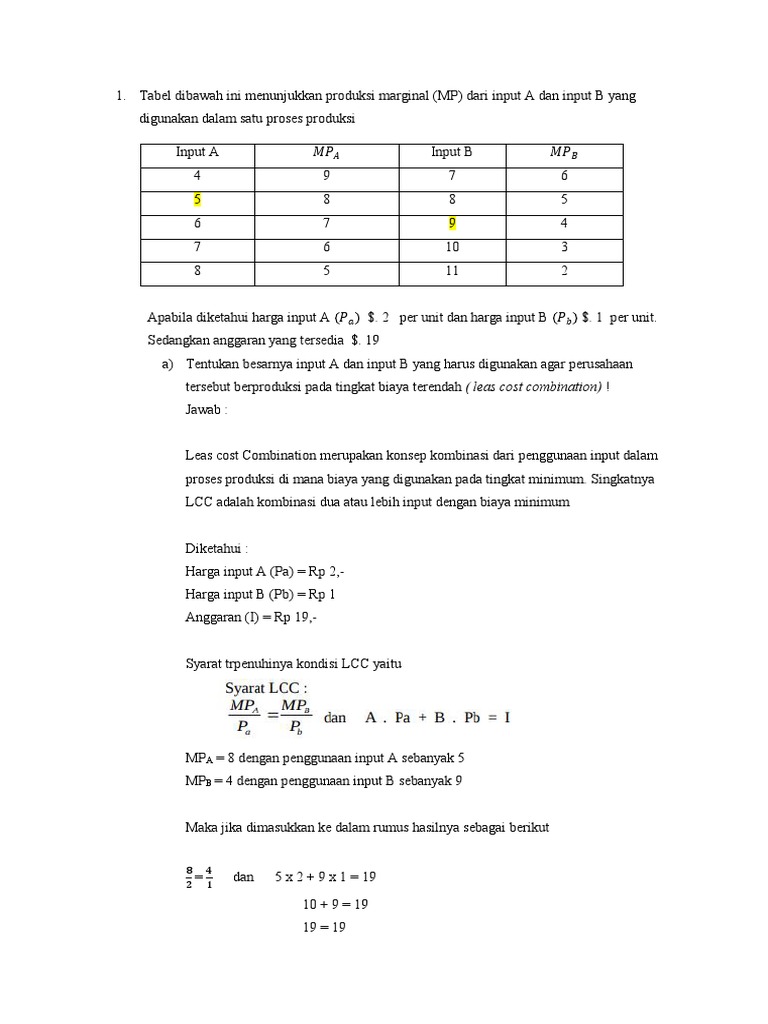 Tugas 2 Pengantar Ekonomi Mikro | PDF